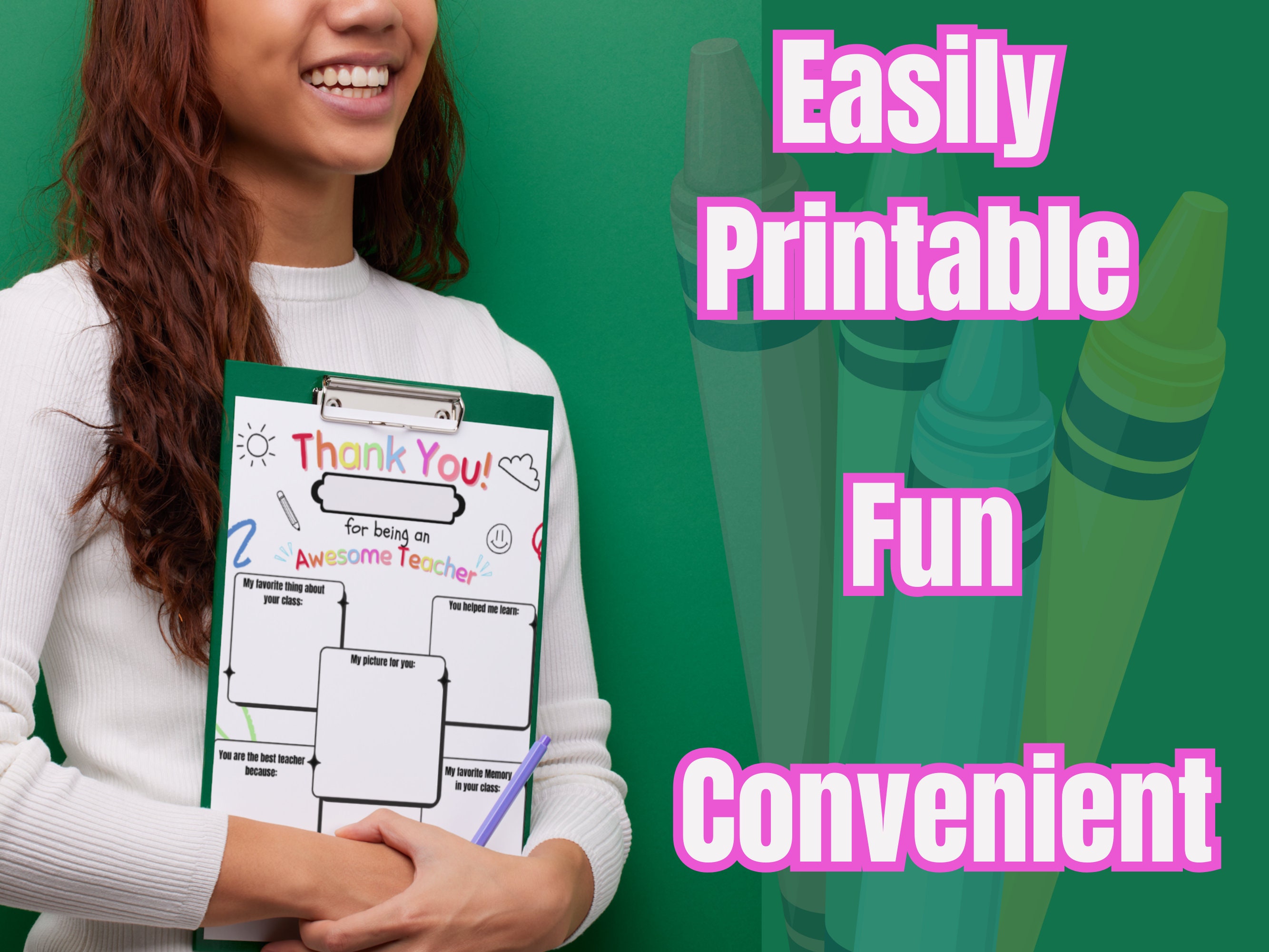 Teacher Appreciation Week Printable Worksheets, Thank You Gift for ...