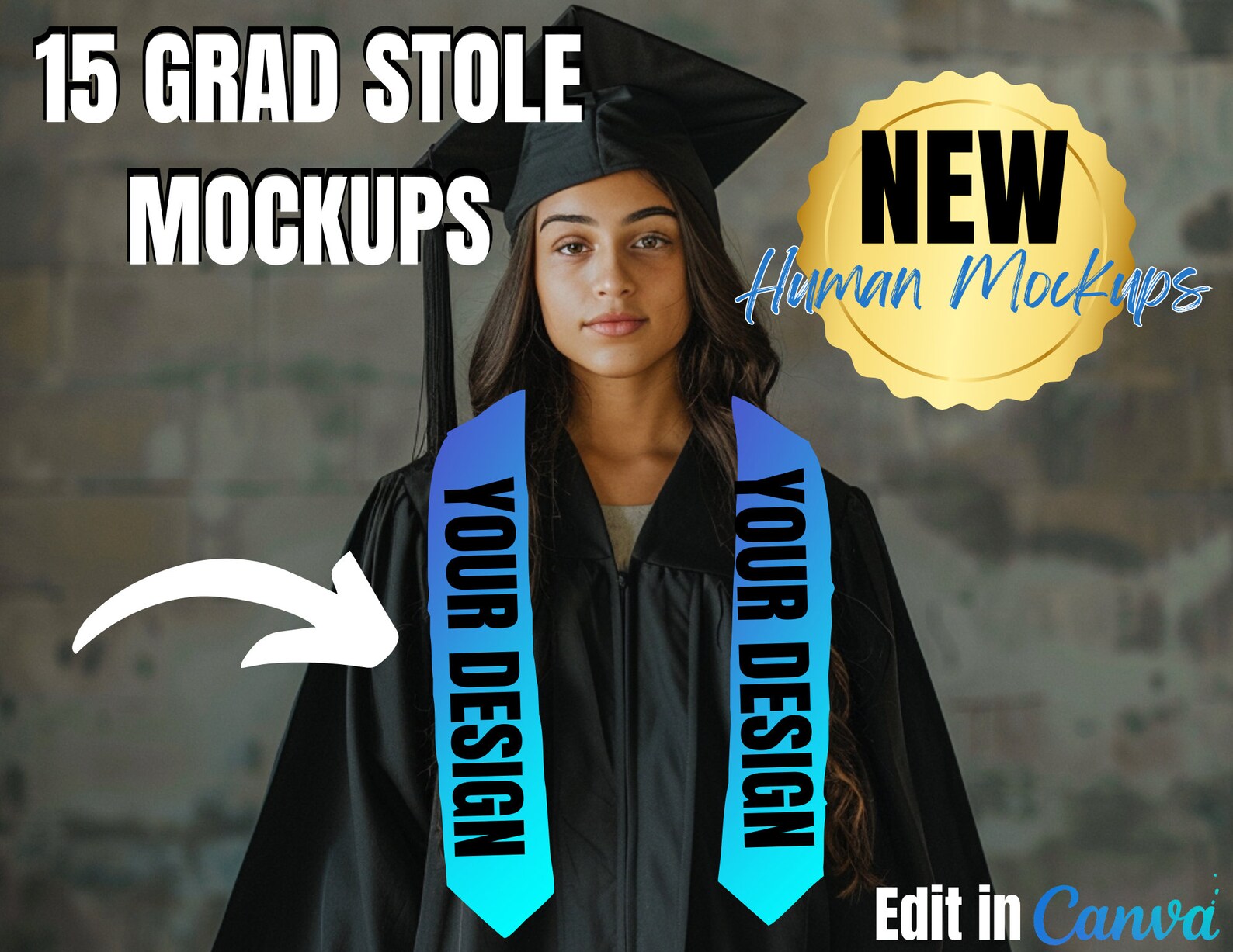 NEW 2024 Graduation Stole Mockup Bundle, Over 15 Graduation Sash ...