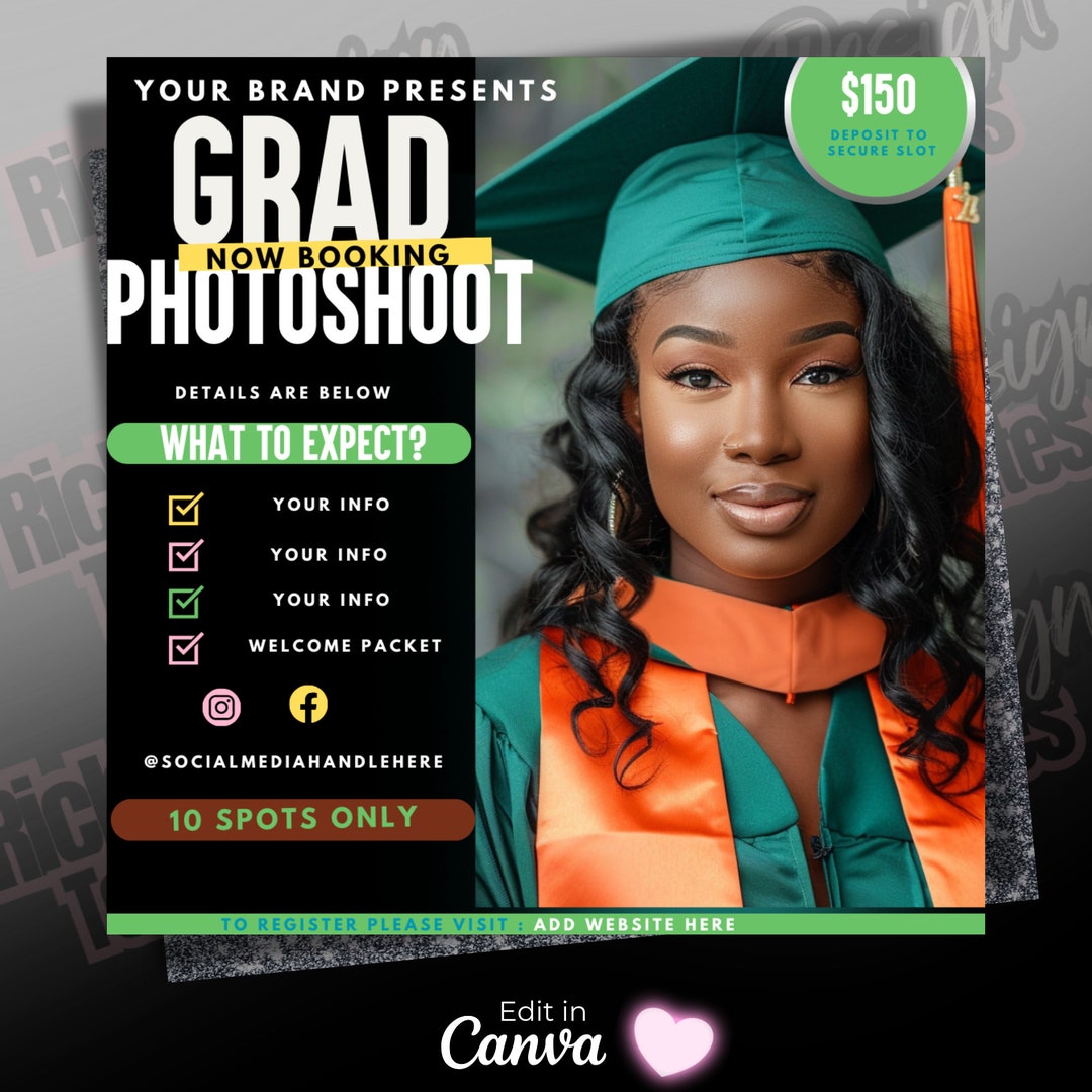 Graduation Photos,photoshoot Flyer,photography Special,grad Photoshoot ...