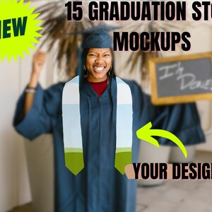 NEW 2024 Graduation Stole Mockup Bundle, Graduation Sash Mockups ...
