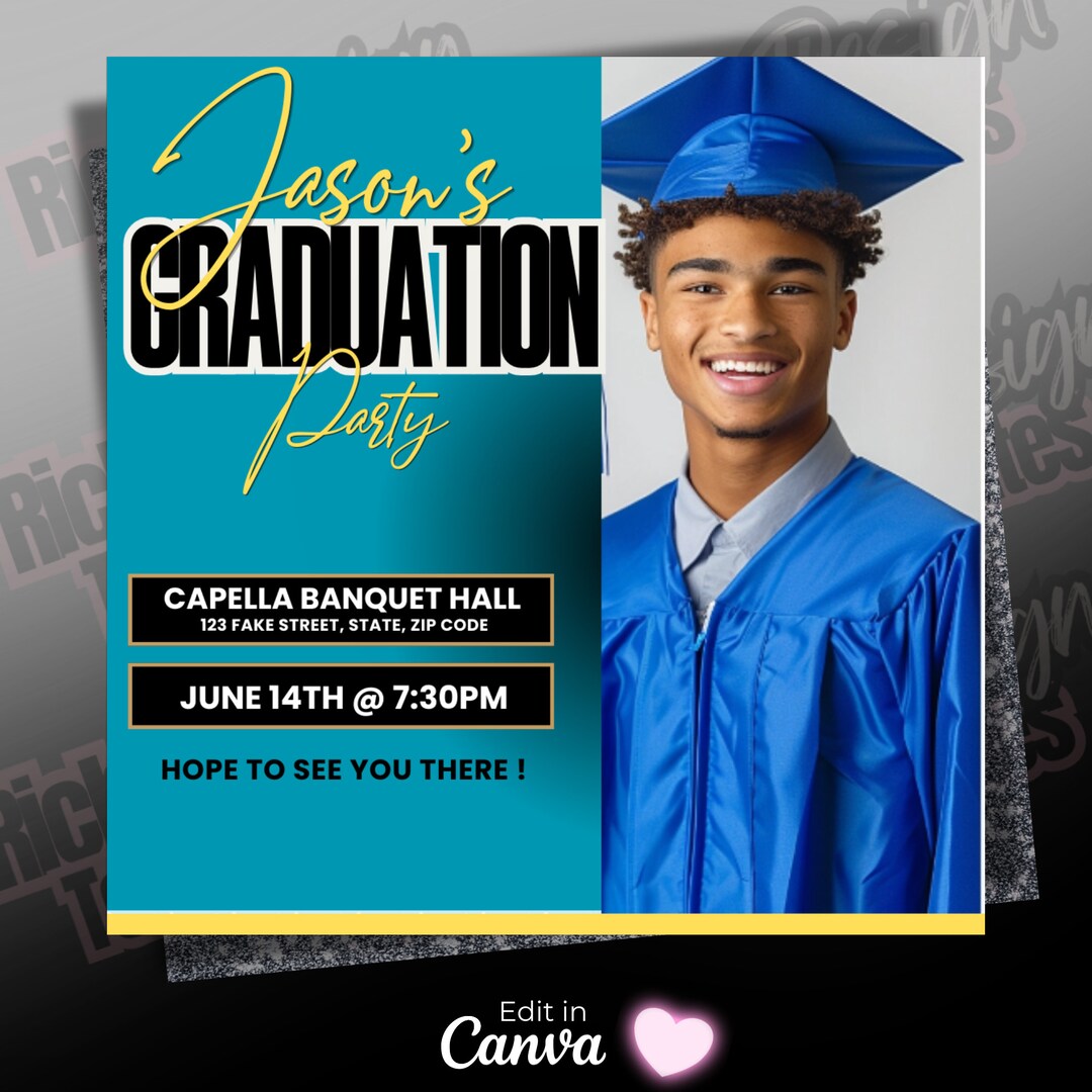 Graduate Flyer, Graduation Party, Graduation Invitation, College ...