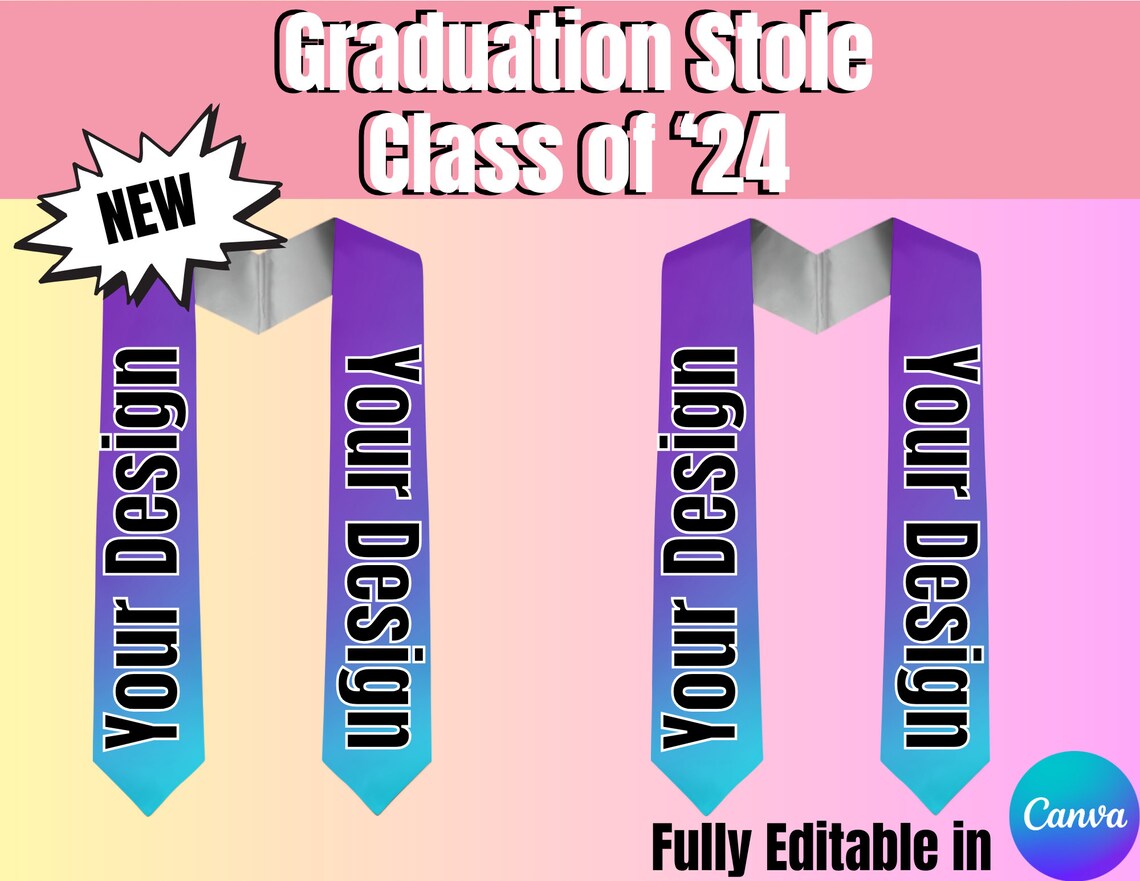 NEW 2024 Graduation Stole Mockup Bundle, Graduation Sash Mockups ...