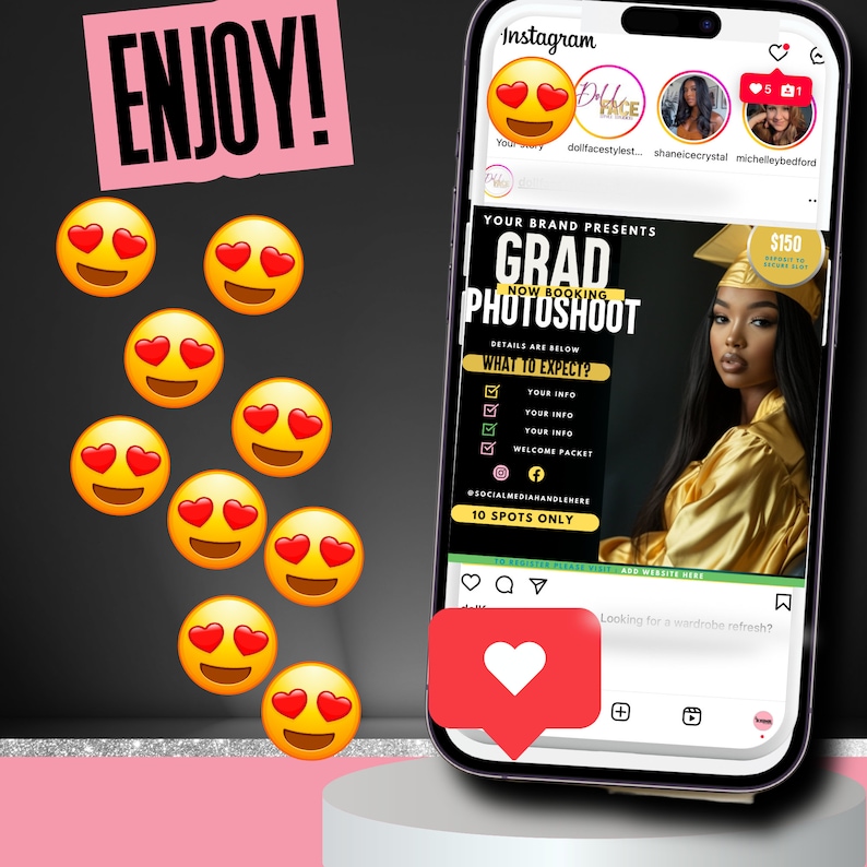 Graduation Photoshoot Flyer, Photographer Prom Flyer, Graduation Photos ...