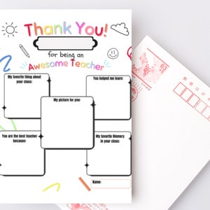 Teacher Appreciation Week Printable Worksheets, Thank You Gift for ...