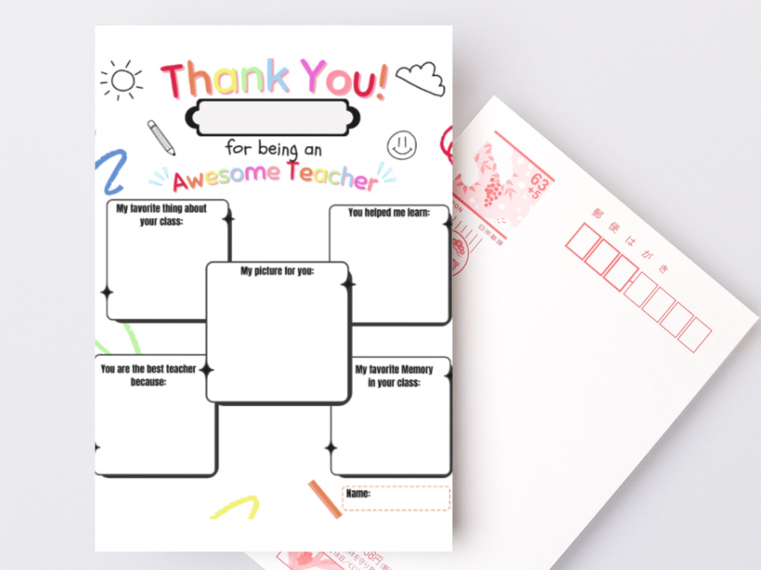 Teacher Appreciation Week Printable Worksheets, Thank You Gift for ...
