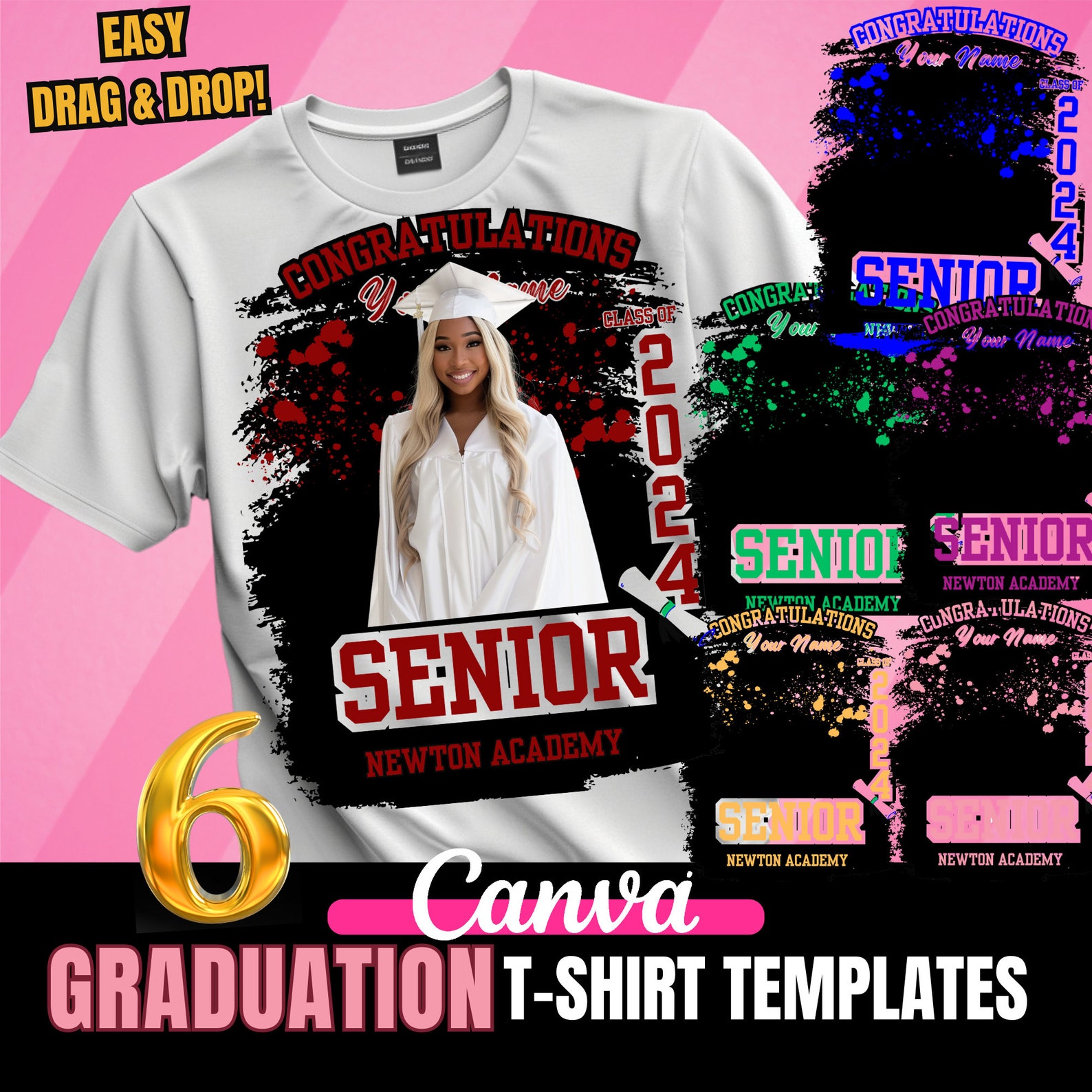 Custom Graduation Shirt Template Bundle, Graduation T Shirt Design ...