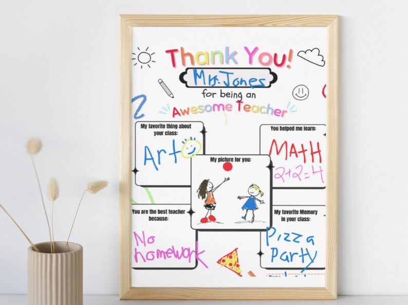 Teacher Appreciation Week Printable Worksheets, Thank You Gift for ...