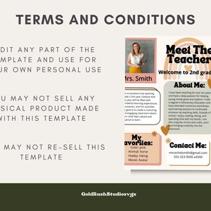 Editable Meet the Teacher Canva Template, All About Me Printable Flyer ...