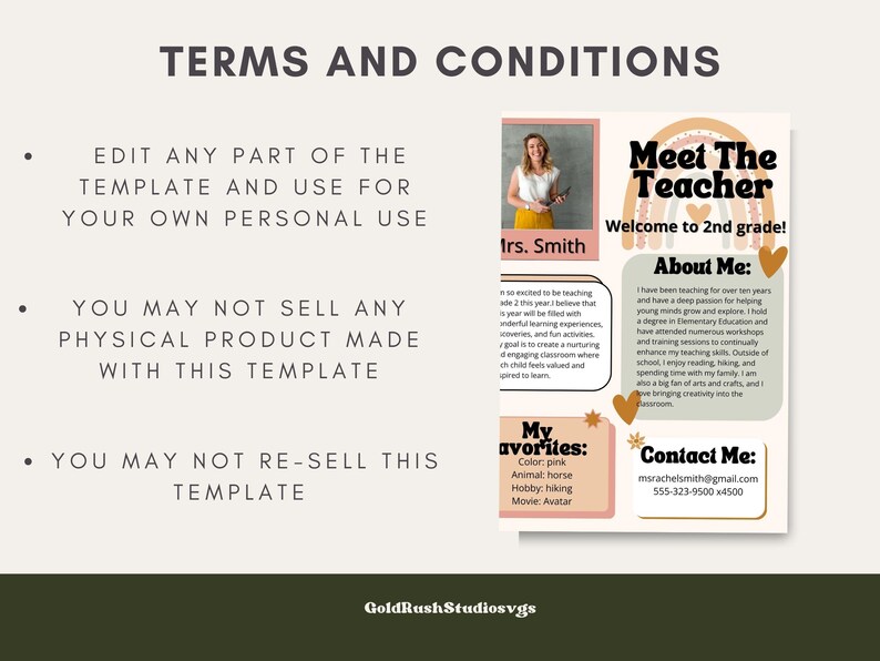 Editable Meet the Teacher Canva Template, All About Me Printable Flyer ...