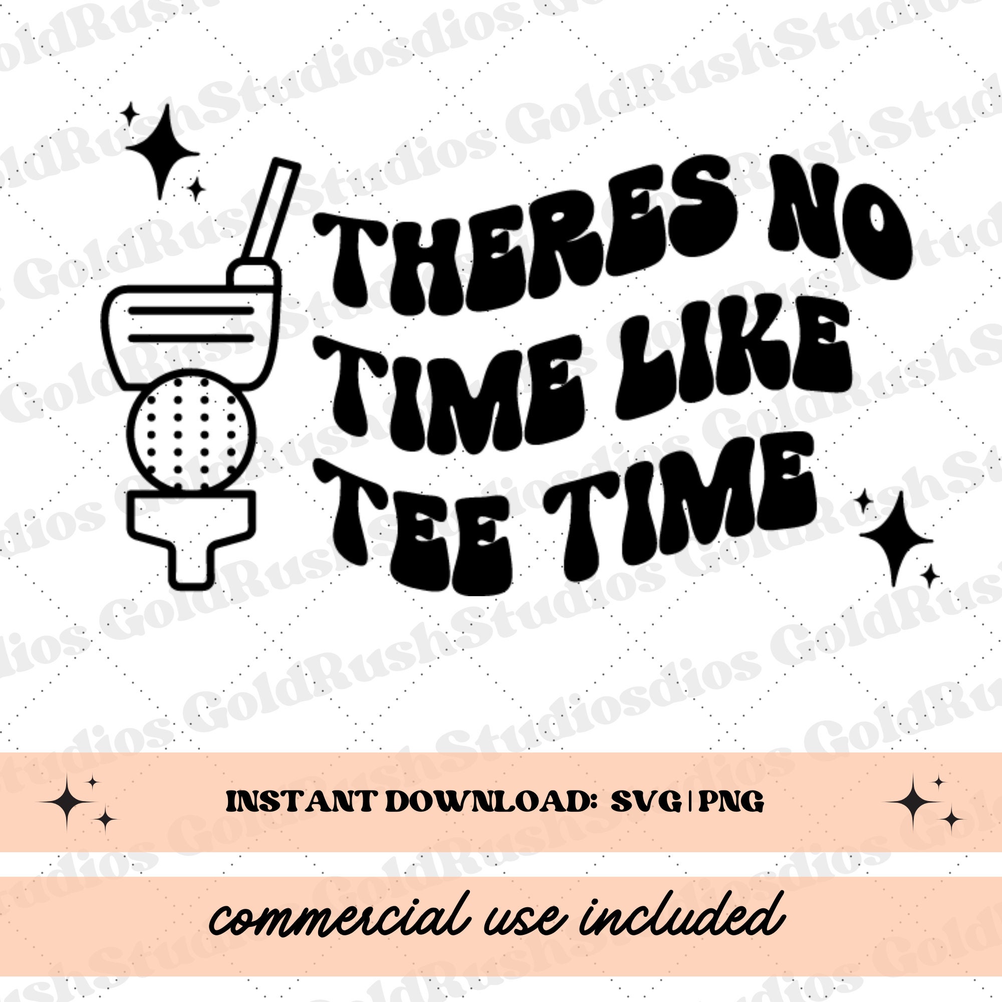 GOLF SVG Funny Golf Svg "there's No Time Like Tee Time" Golf Cart ...