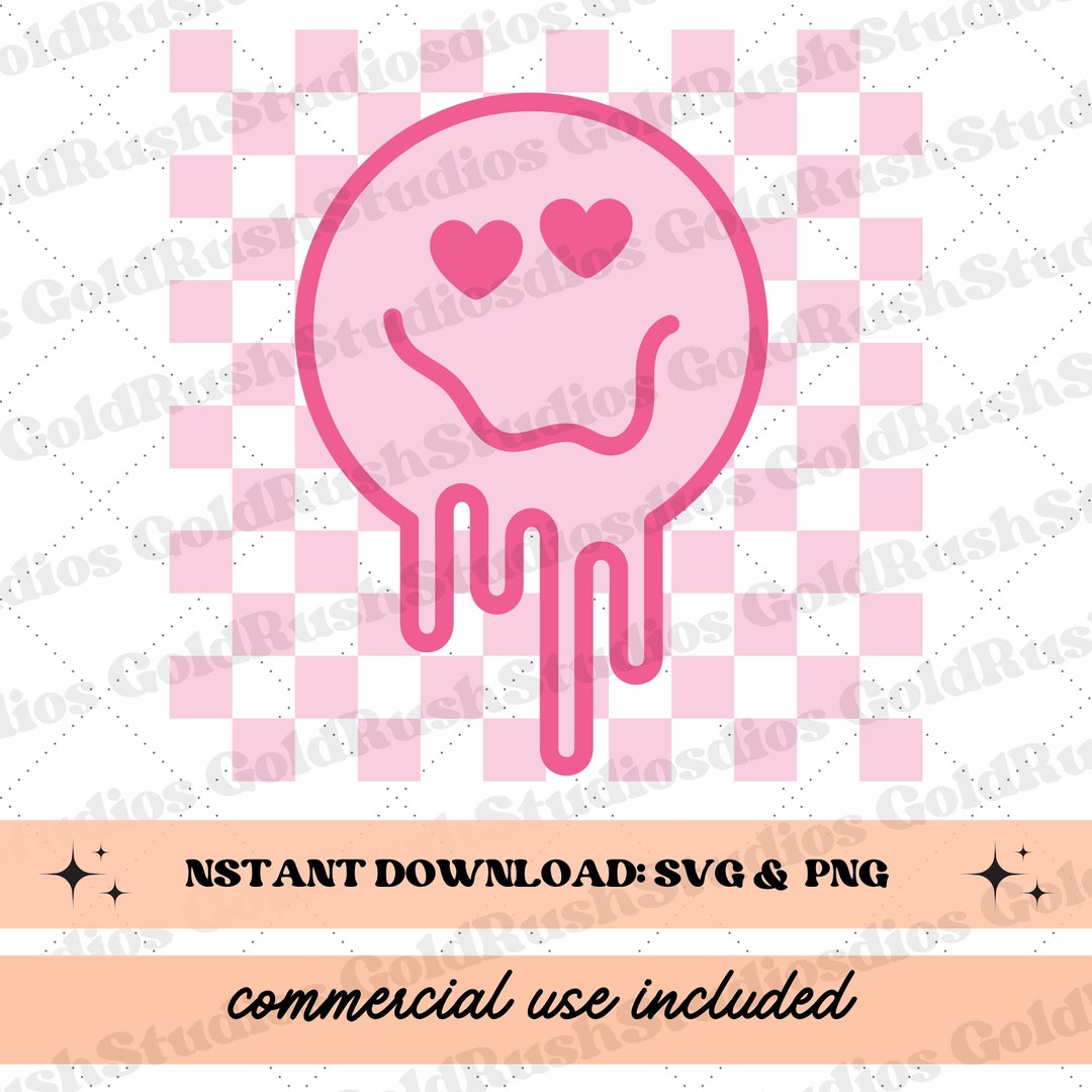 Heart Eyes Happy Face Svg, Happy Valentines Day Svg, Valentines Design ...
