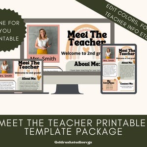 Editable Meet the Teacher Canva Template, All About Me Printable Flyer ...