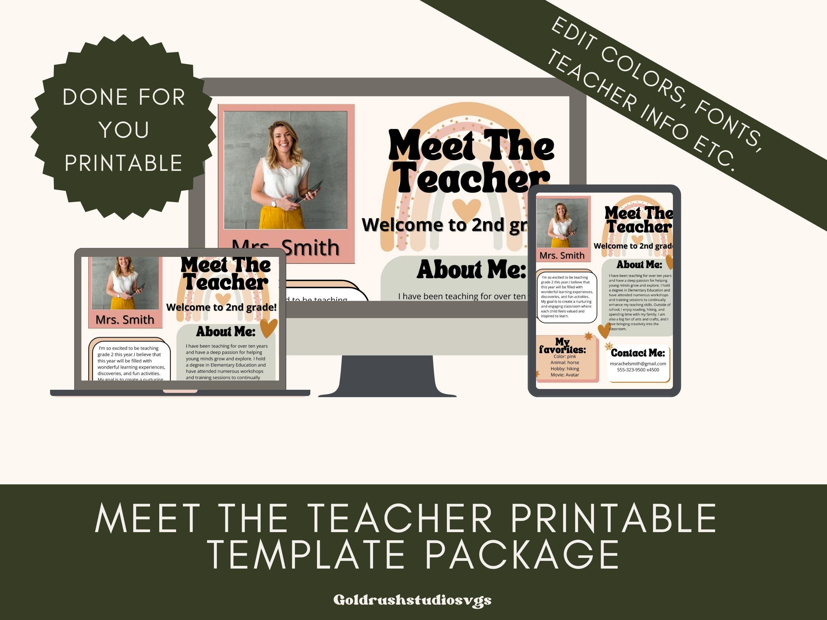 Meet the Teacher Template, Meet the Teacher, Meet the Counselor, About ...