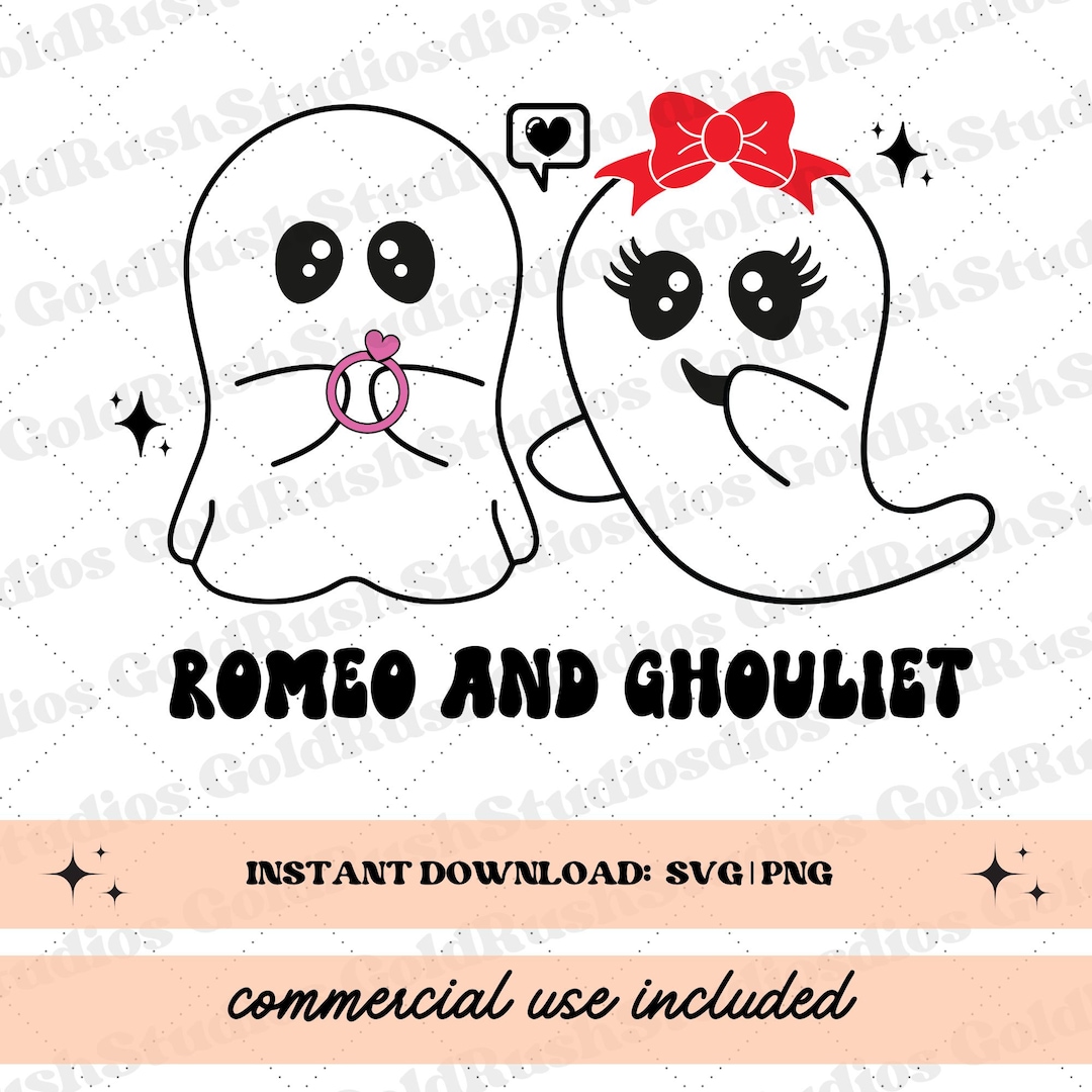 CUTE GHOST SVG Ghost Svg romeo and Ghouliet Boo Svg, Trending Svg ...