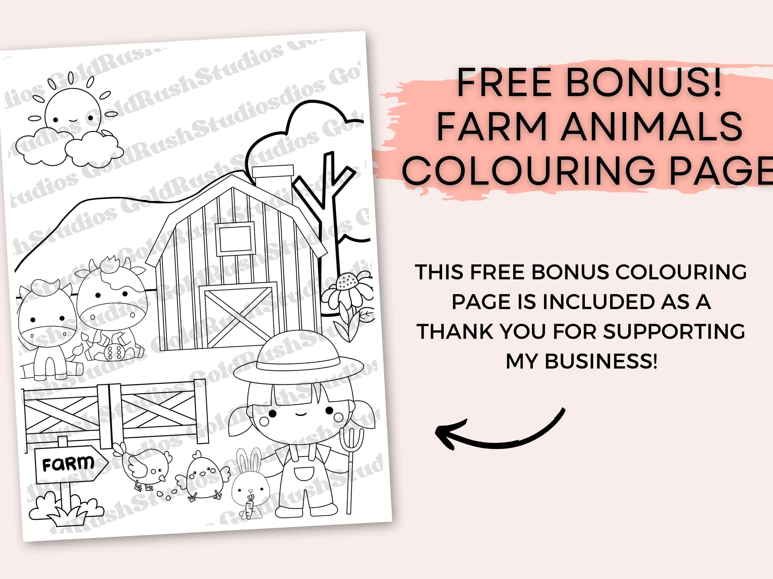 Farm Animals Printable Flashcards Flashcards for Kids - Etsy