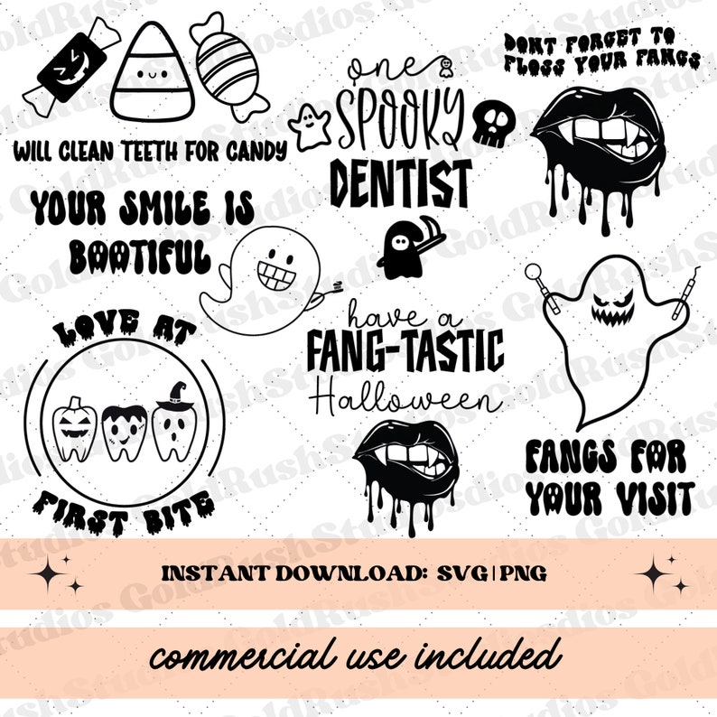 HALLOWEEN SVG BUNDLE Funny Halloween Svg Dental Svg Dental Hygiene ...