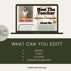 Editable Meet the Teacher Canva Template, All About Me Printable Flyer ...