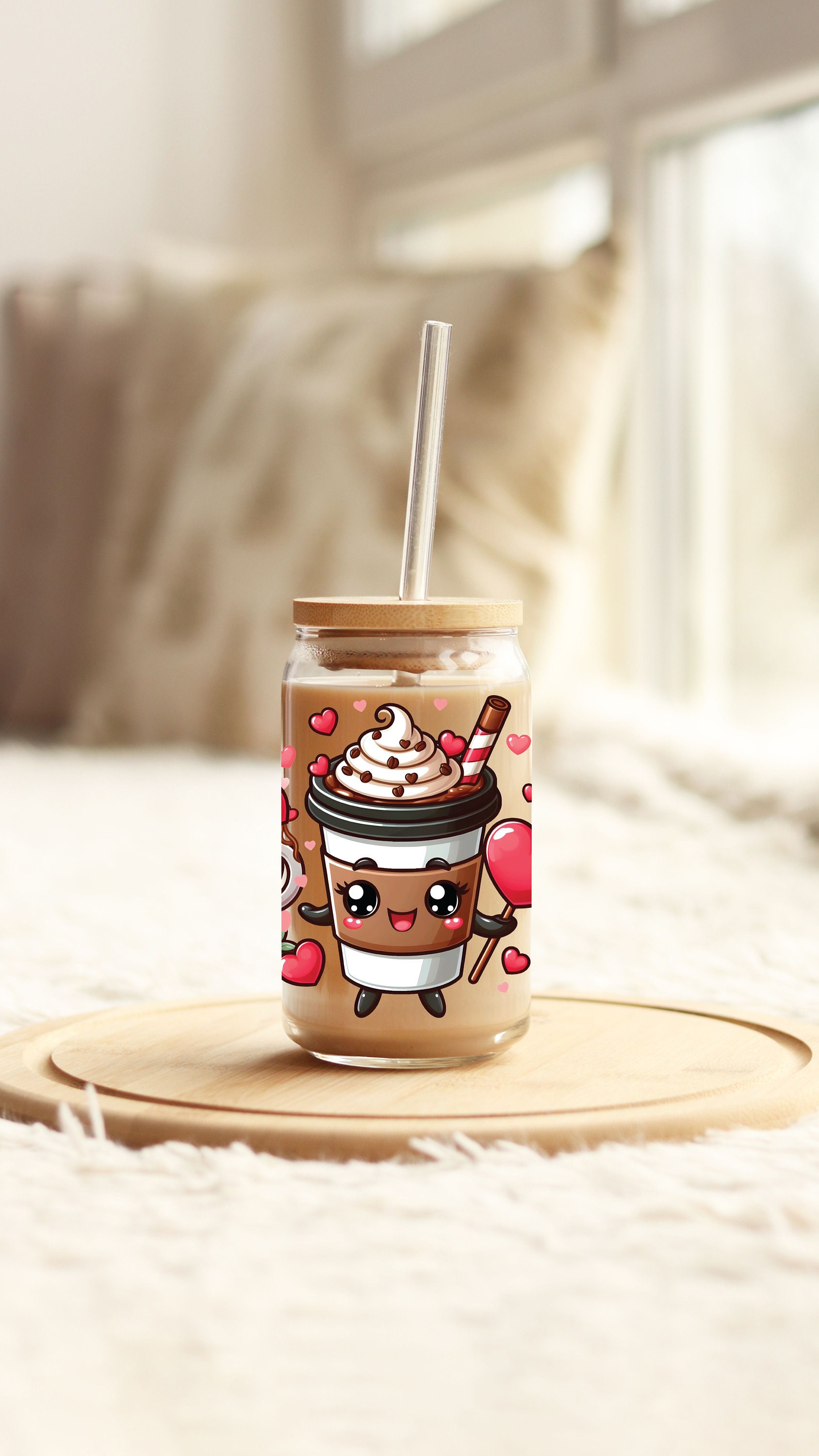 LIBBEY GLASS PNG, Valentine Cup Wrap, Libby Glass Wrap, Kawaii ...