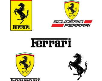 Ferrari Sticker - Etsy