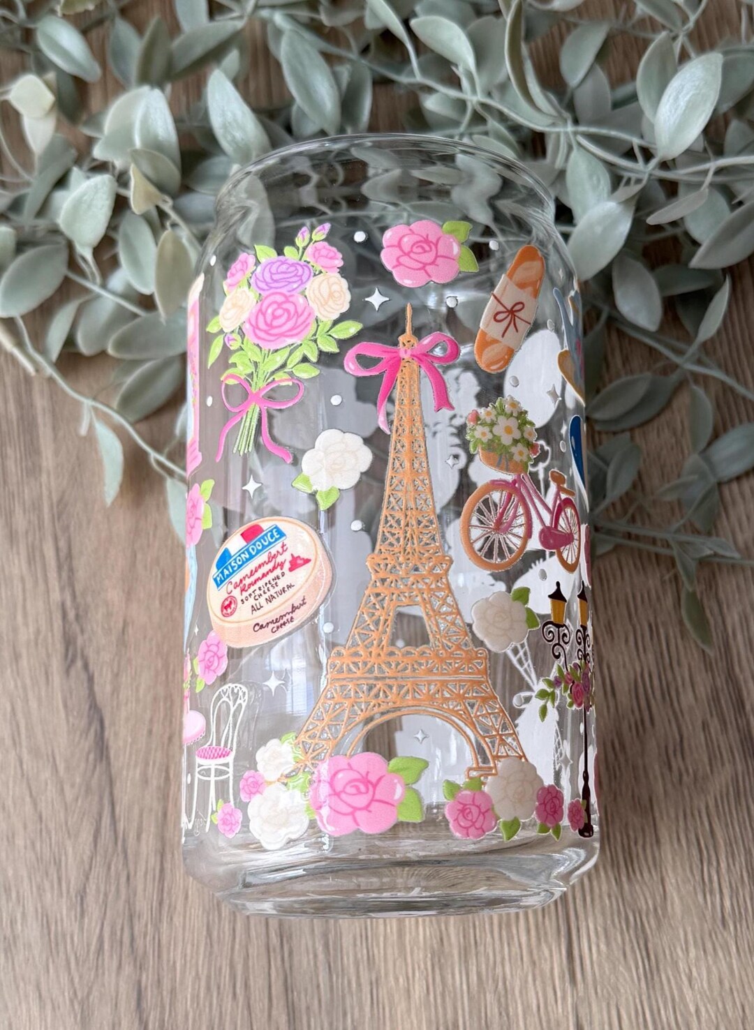 Paris Glass Cup | Eiffel Tower Cup | Tailored by Tess - Etsy