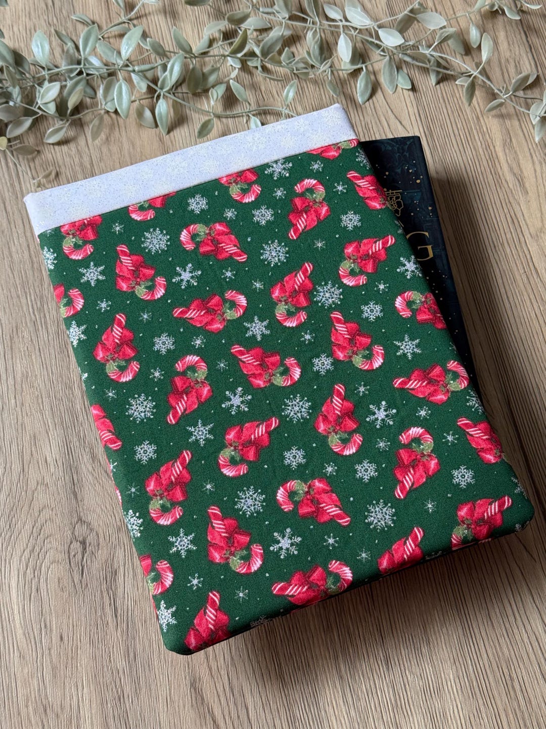 Candy Cane Bows Book Sleeve With Pocket: Padded E-reader Case - Etsy