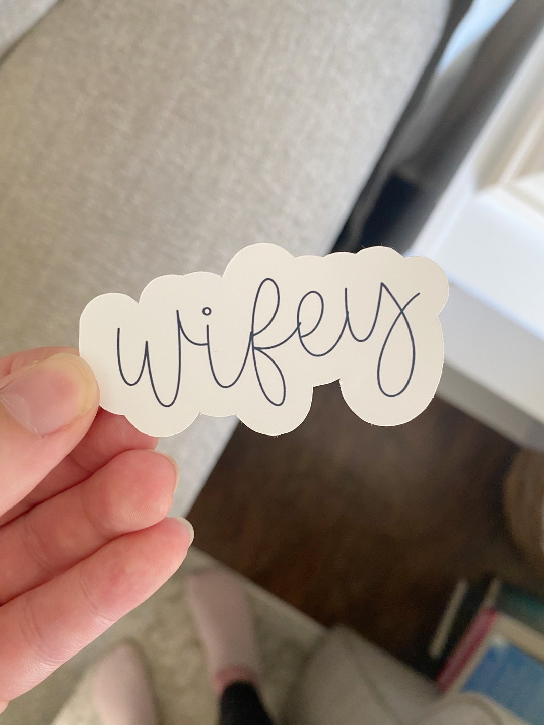 Wifey Sticker, Wife Sticker, Cursive Wifey Sticker, Bride, Engagement ...