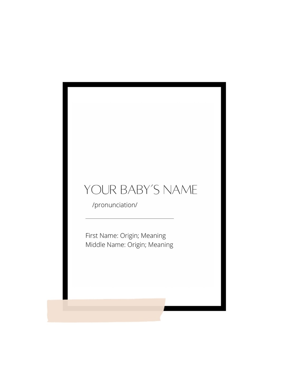 Name Meaning Digital Print Baby Name Meaning Child s Etsy