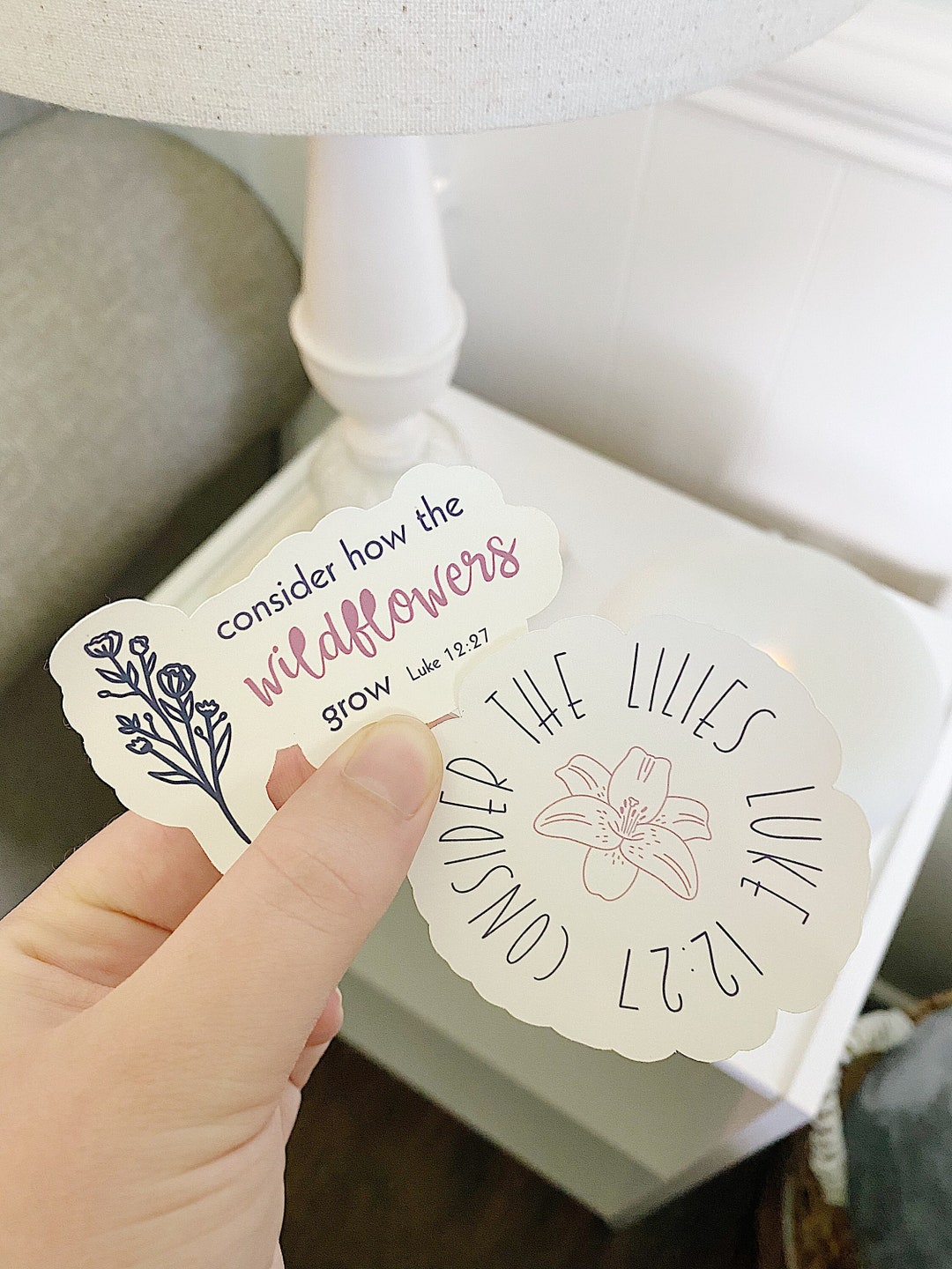 Consider the Wildflowers Sticker SET, Christian Stickers, Bible Verse ...