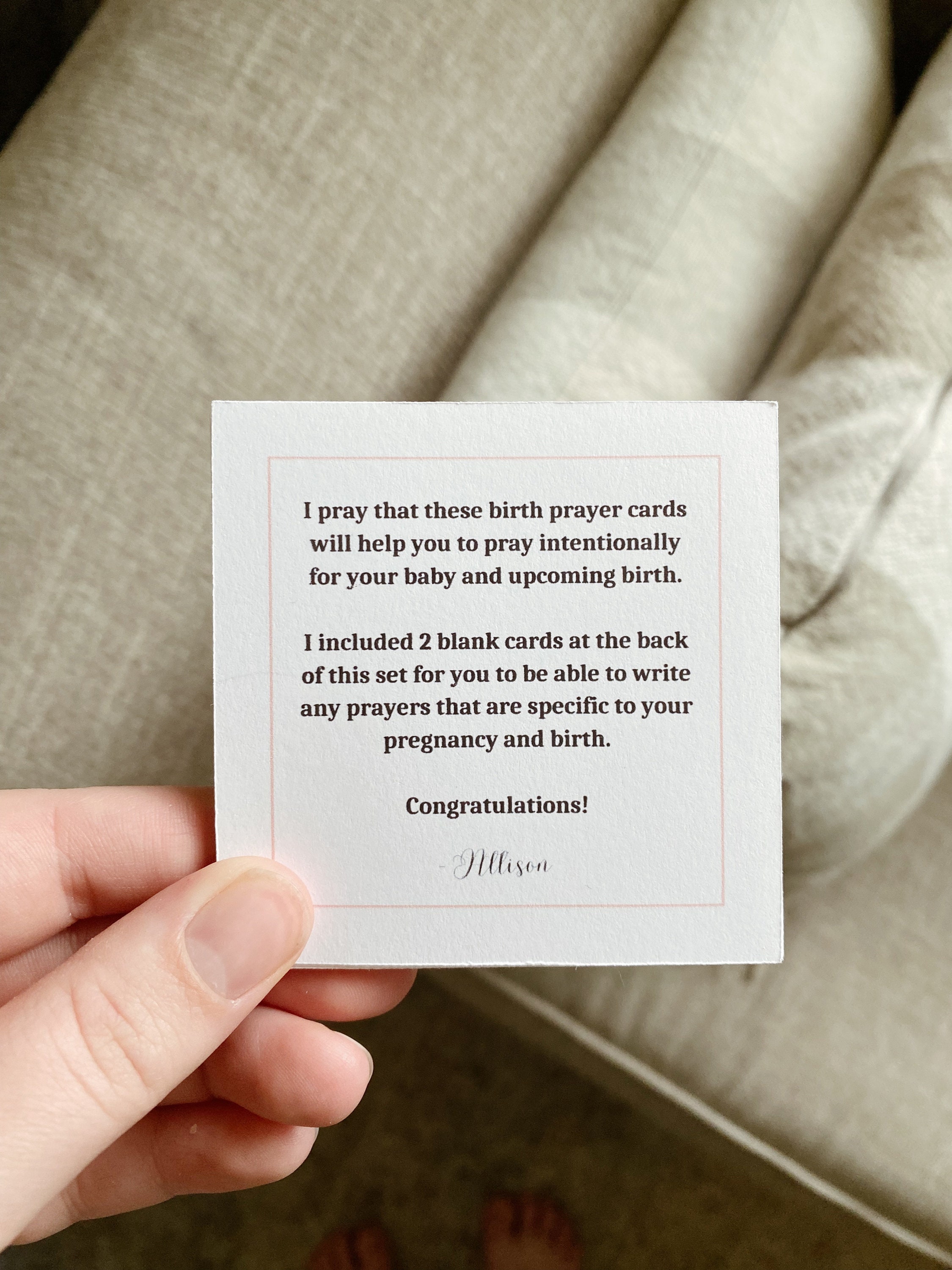 Birth Prayer Cards / Praying for Birth / Baby Shower Gift - Etsy