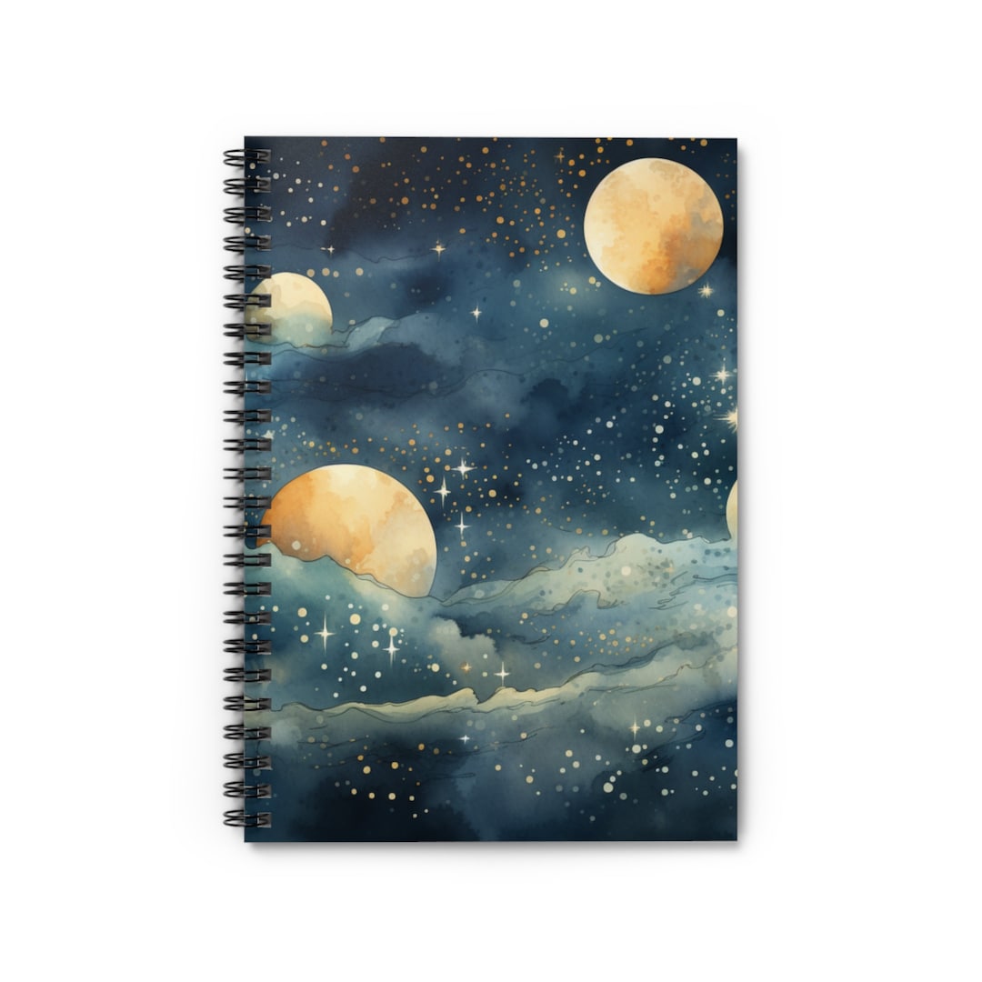 Spiral Notebooks With Moons Witchy Moon Phases Spiral - Etsy