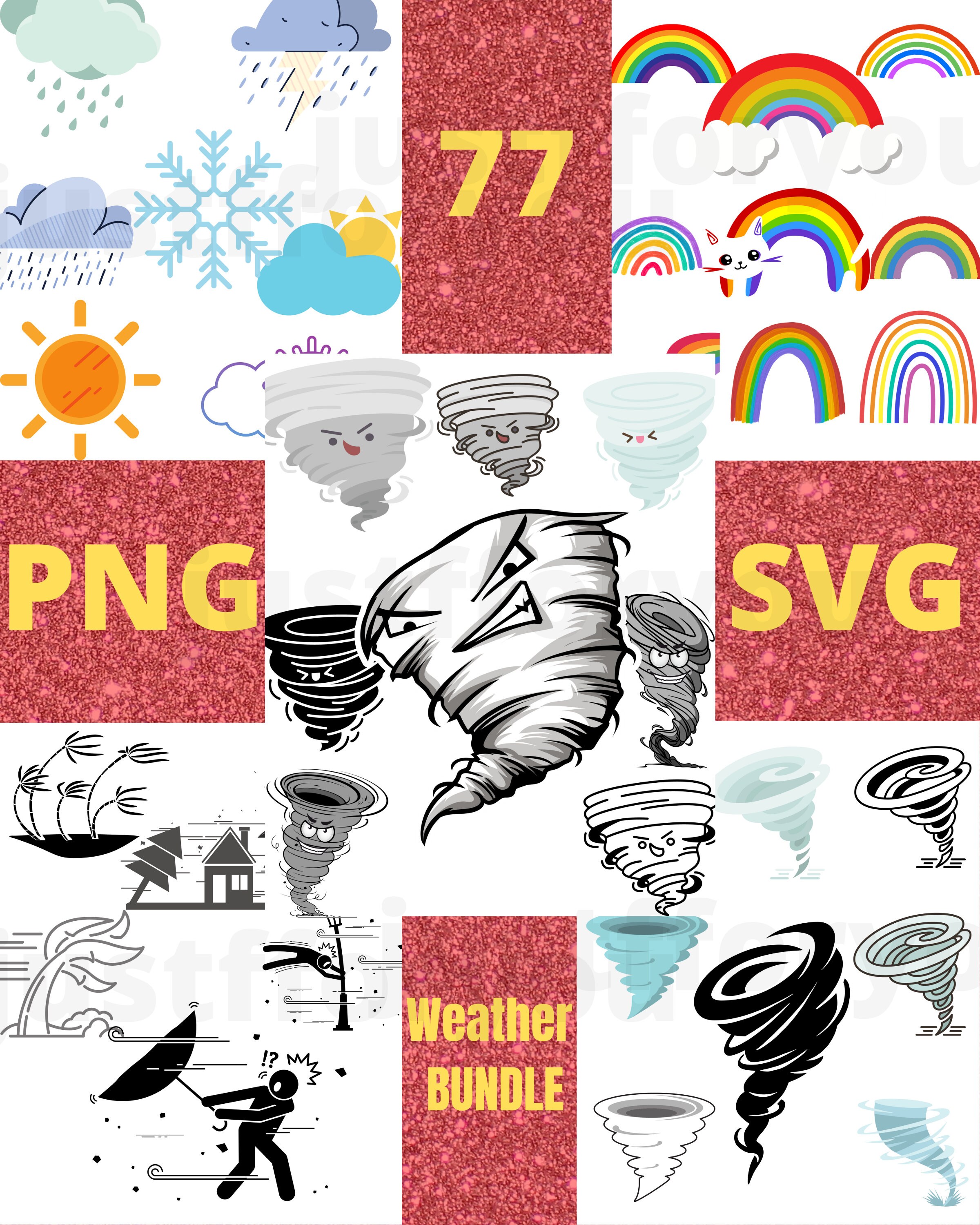 Weather SVG Cyclones Png Weather Bundle Weather Png - Etsy