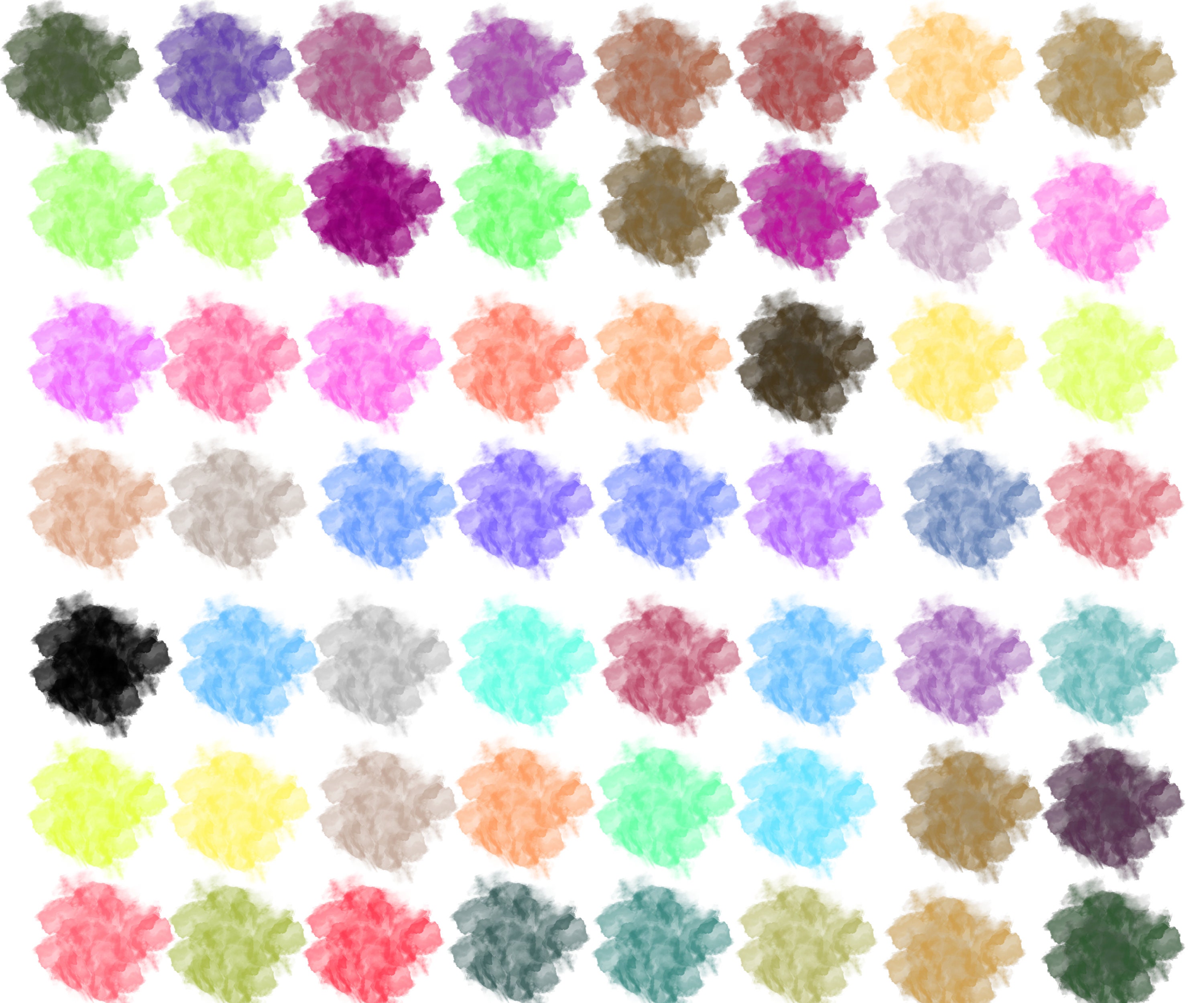 Watercolor Splashes Clipart Background PNG Clipart Splatter - Etsy