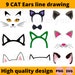 Cat Ears PNG, Cat Ears SVG, Pet Ear Outline Drawing, Cat Ears Bundle ...