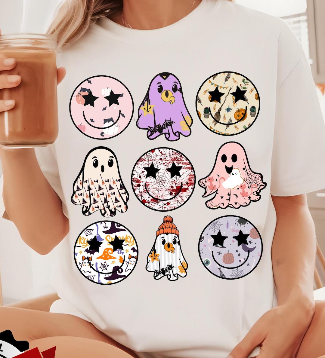 Smiley Halloween Png, Cute Ghost Png, Halloween Smiley Face Png, Fall ...