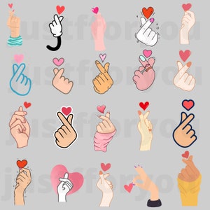 Finger Heart Png, Finger Heart Bundle, Finger Heart Svg, Hands Shaped ...
