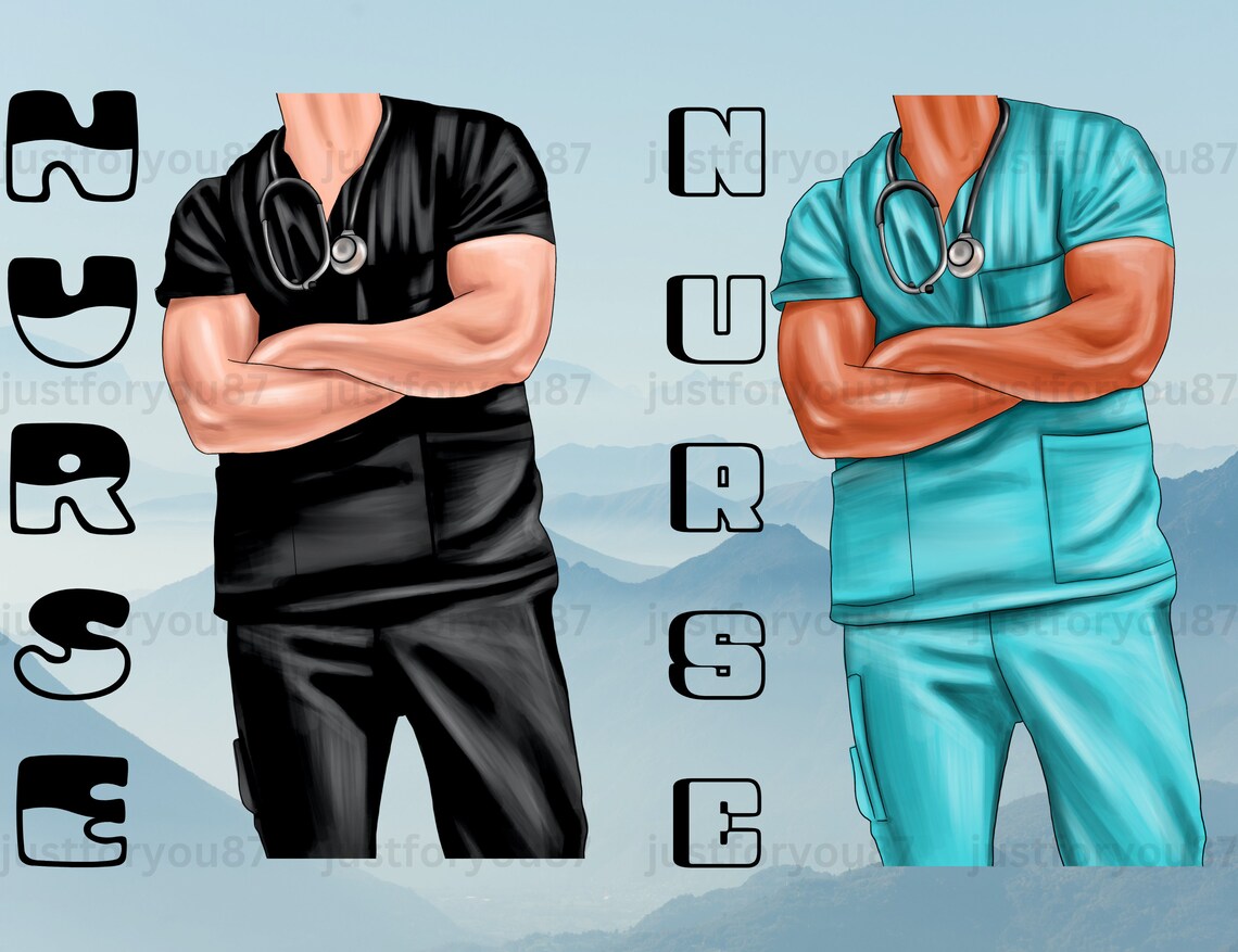 NURSES Male Gift Clip Art Nurse Png Bundle Doctor Nurse - Etsy
