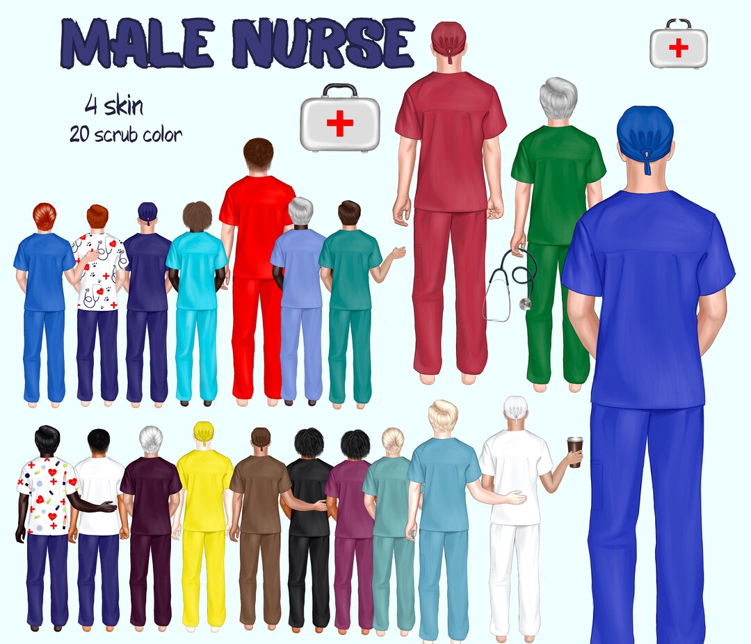 Male Nurse Custom Portrait, Male Nurses Clip Art, Doctor Clip Art ...