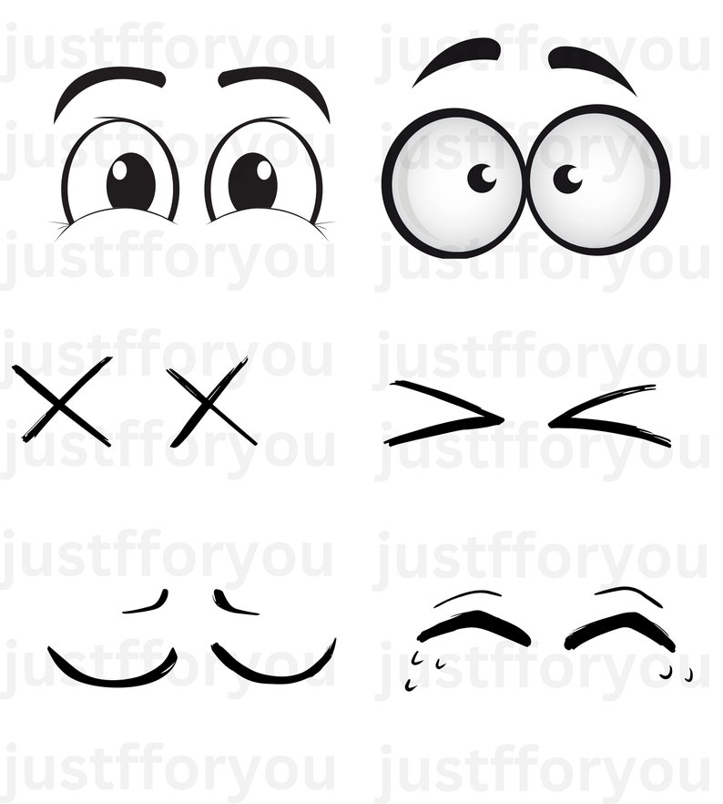 Augen png Augen svg Cartoon Augen Bundle Augen Vektors - Etsy.de