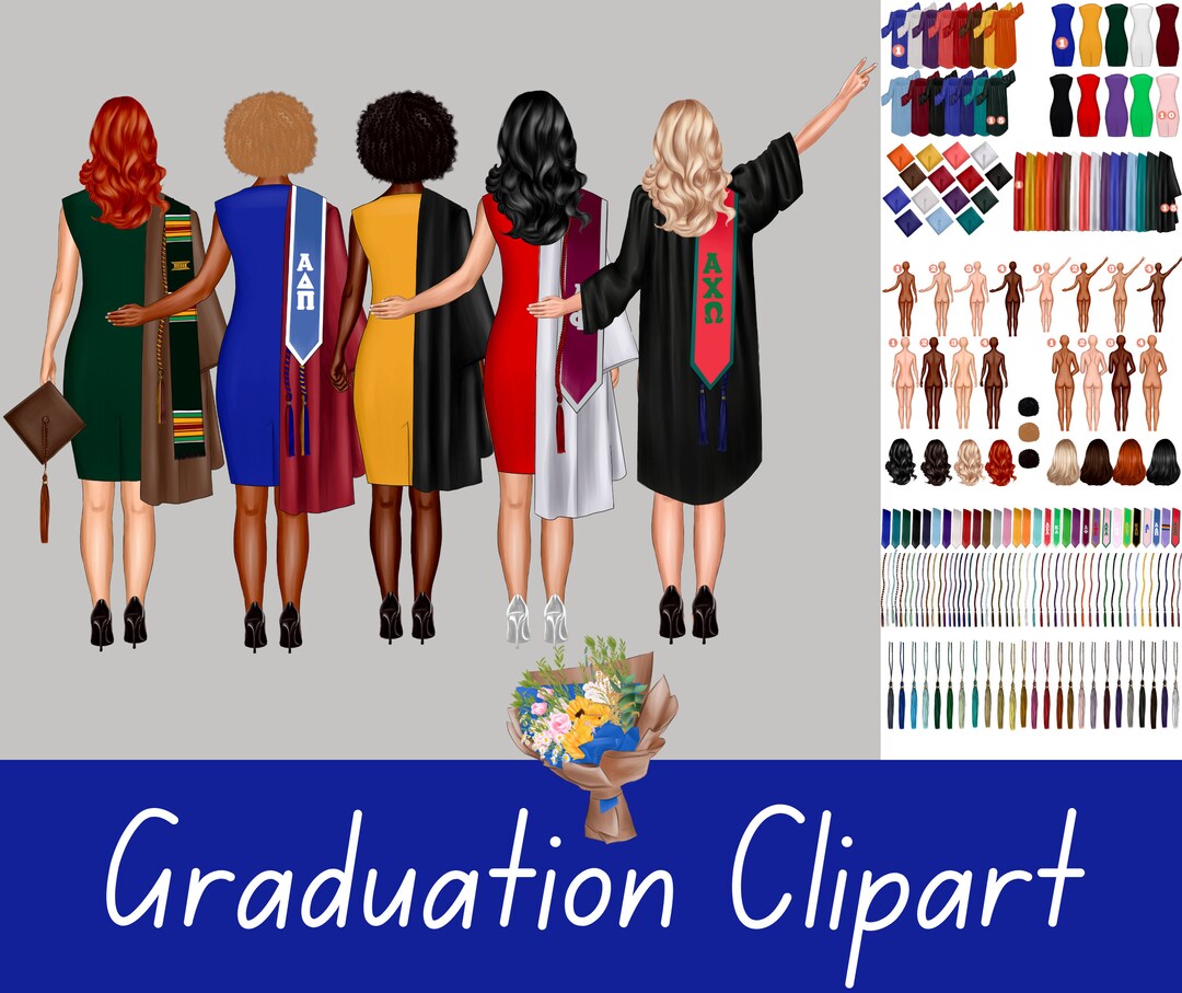Graduation Girls, Graduation Clipart, Graduation Students, Graduation ...