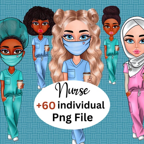 NURSES Gift Clip Art Nurse Png Bundle Doctor Nurse Clipart - Etsy