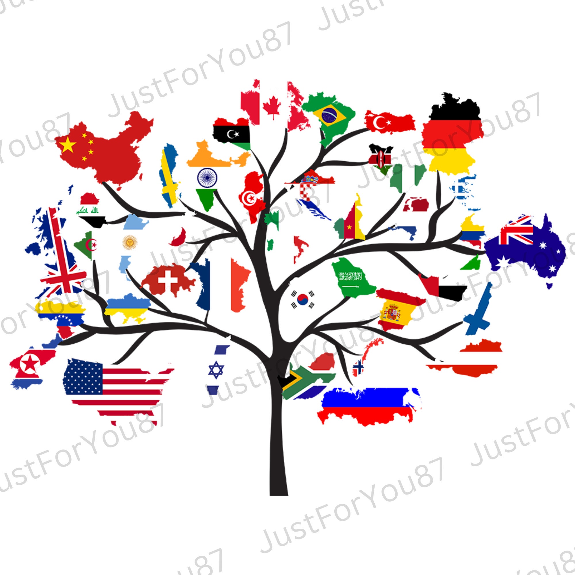 Flags of the World Flags Countries Clipart World Flags Flag - Etsy ...