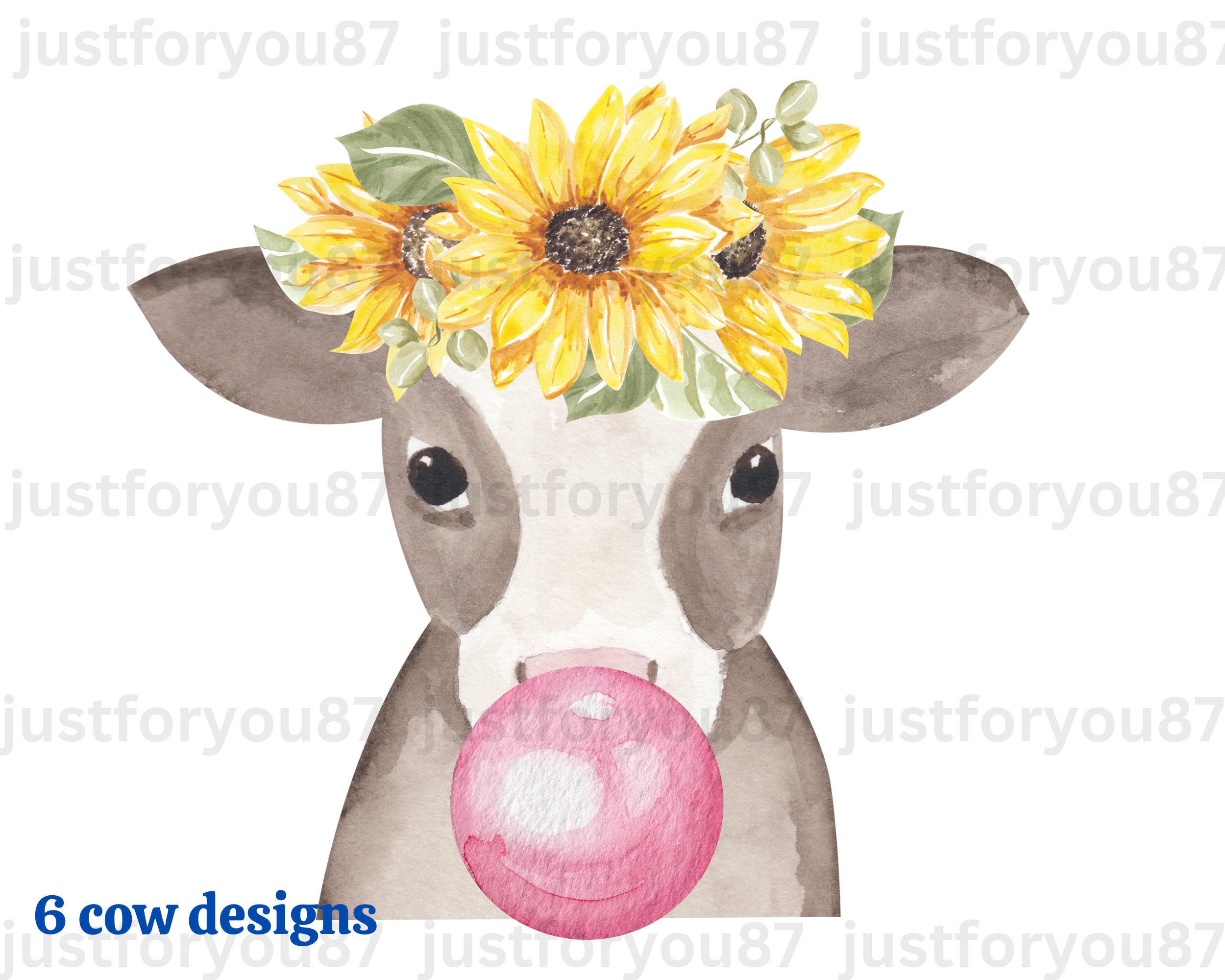 Bubble Gum Cow Png Cute Cow Clipart Bubble Gum Png Cow Png - Etsy