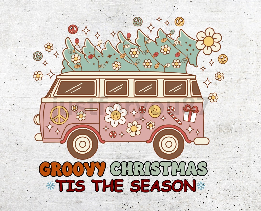 Groovy Christmas PNG Hippie Van Png Christmas Christmas - Etsy