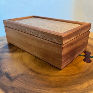 Wood Box / Wooden Box With Lid / Hand Crafted / Keepsake Box / Mahogany ...