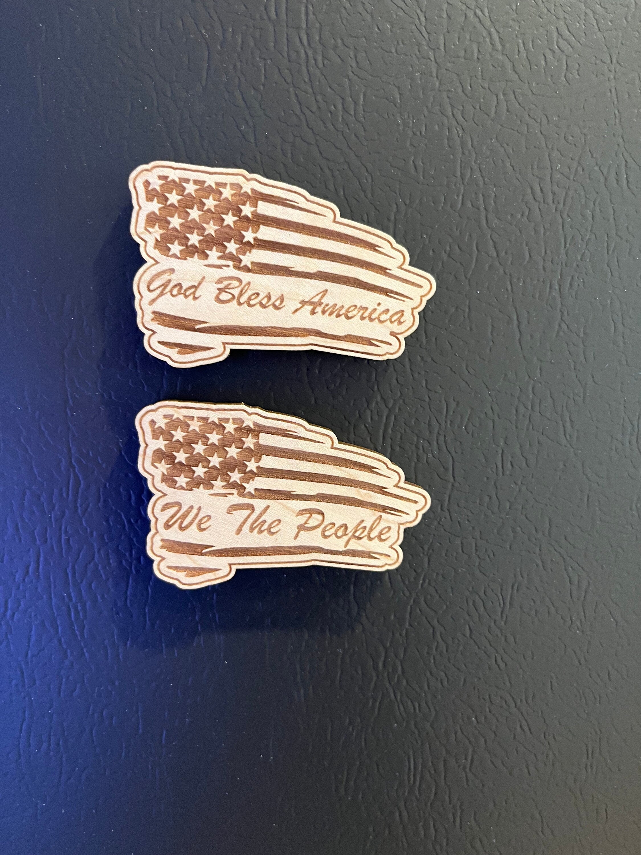 American Flag Magnets Hardwood Flag Magnets Refrigerator Magnets ...