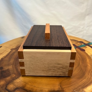 Wood Box / Wooden Box With Lift off Lid / Dovetails / Hand Crafted ...