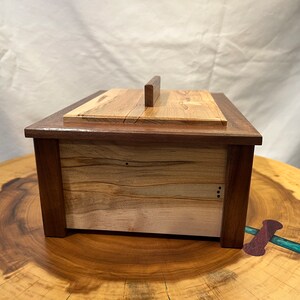 Wood Box / Wooden Box With Lift off Lid / Legs/ Feet / Hand Crafted ...