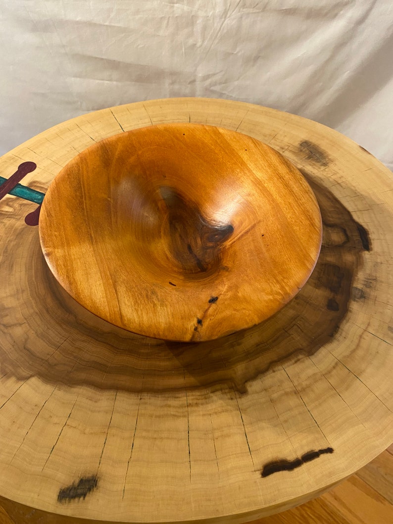 Wood Bowl / 9 Inch Polar Hand Turned Bowl / Hand Crafted Bowl / Rustic ...