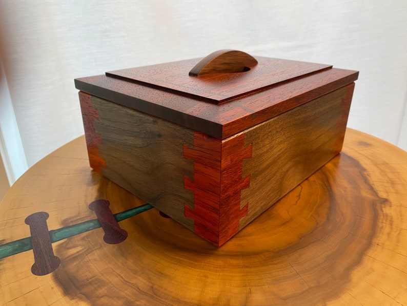 Wood Box / Wooden Box With Lift off Lid / Dovetails / Hand Crafted ...