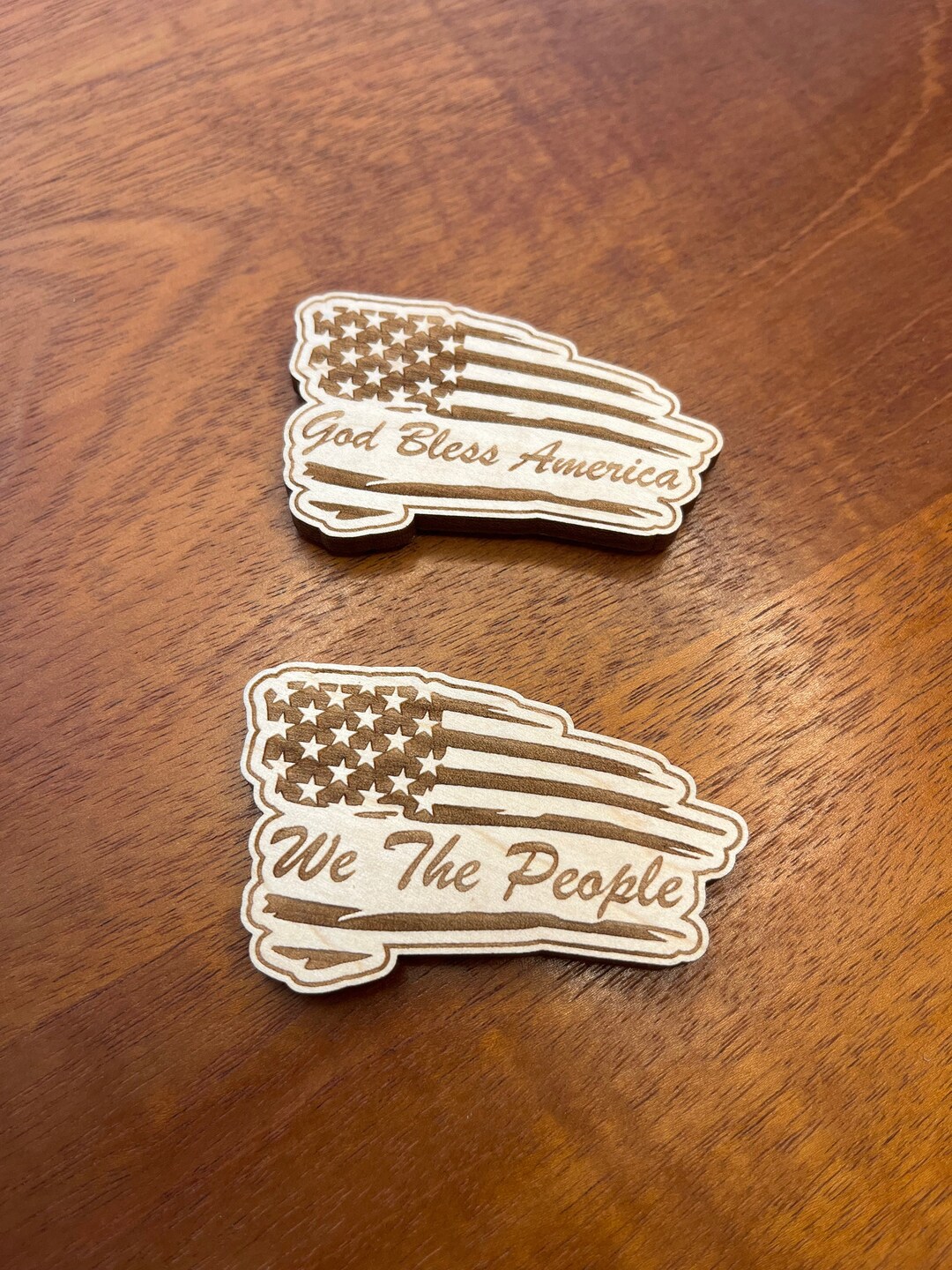American Flag Magnets Hardwood Flag Magnets Refrigerator Magnets ...